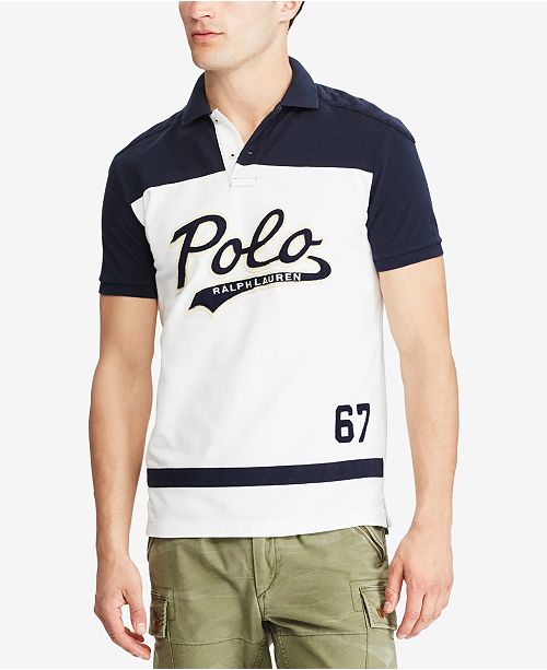 Polo Ralph Lauren Men's Custom Slim Fit Cotton Mesh Polo, Created for Macy's & Reviews - Polos ...