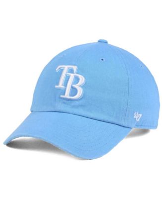 '47 Brand Women's Tampa Bay Rays Powder Blue/White CLEAN UP Cap - Macy's