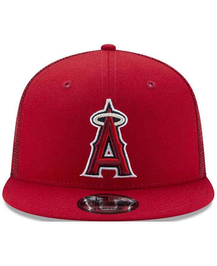 New Era Los Angeles Angels of Anaheim On Field Mesh 9FIFTY Snapback Cap ...