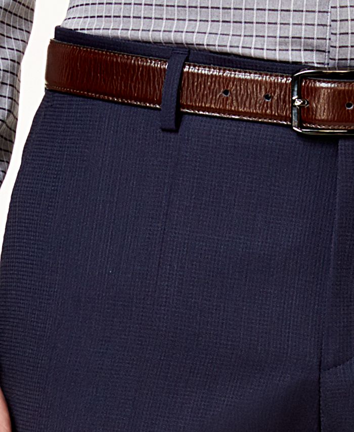 Hugo Boss HUGO Men's Slim-Fit Navy Textured Grid Suit - Macy's