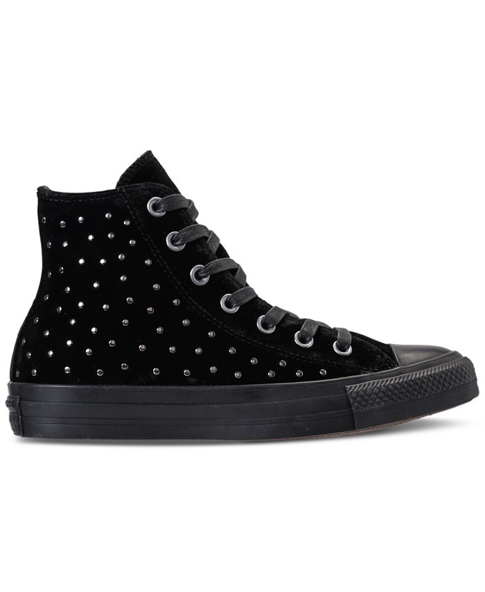 Converse Women's Chuck Taylor Hi Velvet Stud Casual Sneakers from ...