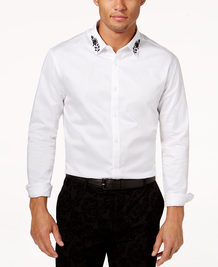 INC International Concepts I.N.C. Men's Embroidered Shirt, Created for ...