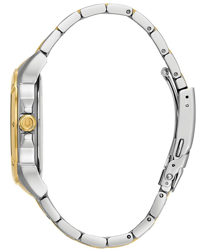 Bulova Men's Two-Tone Stainless Steel Bracelet Watch 43mm 98C120 - Macy's