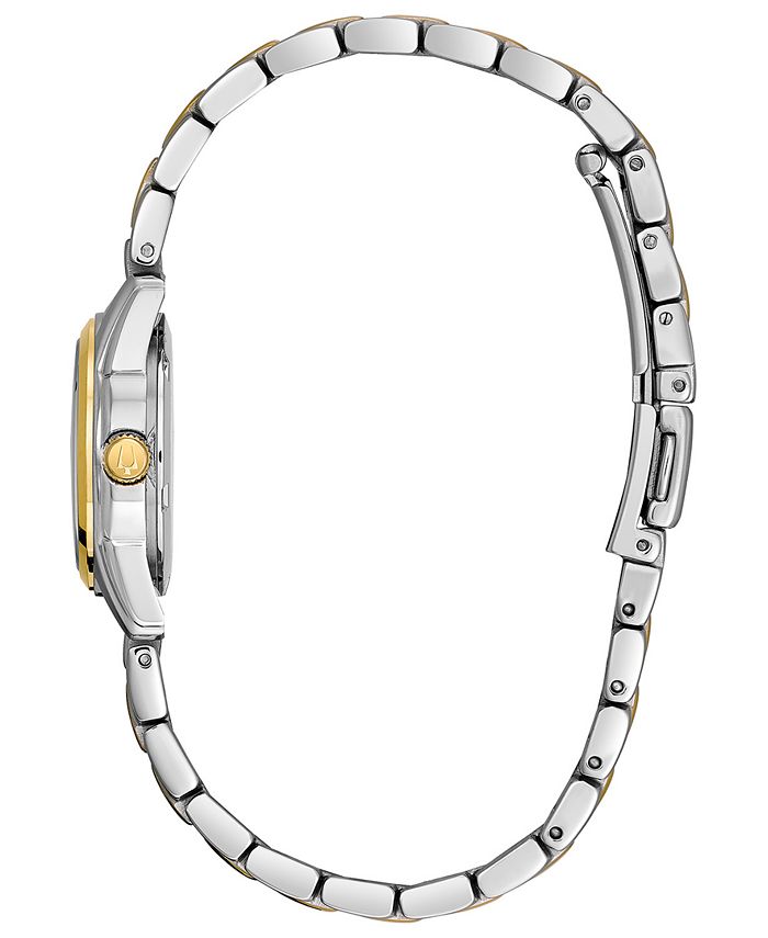 Bulova Women's Two Tone Stainless Steel Bracelet Watch 20mm 98M105 - Macy's