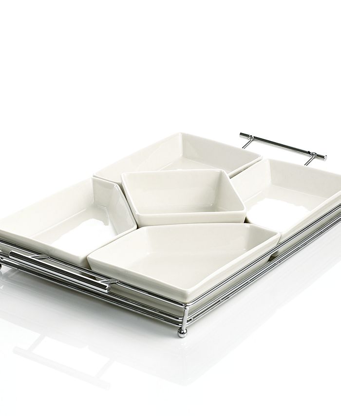 Godinger Serveware, Piazza 5 Piece Sectional Server - Macy's