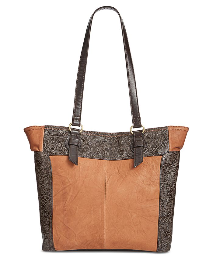 Giani Bernini Sandalwood Embossed Tote, Created for Macy's & Reviews ...