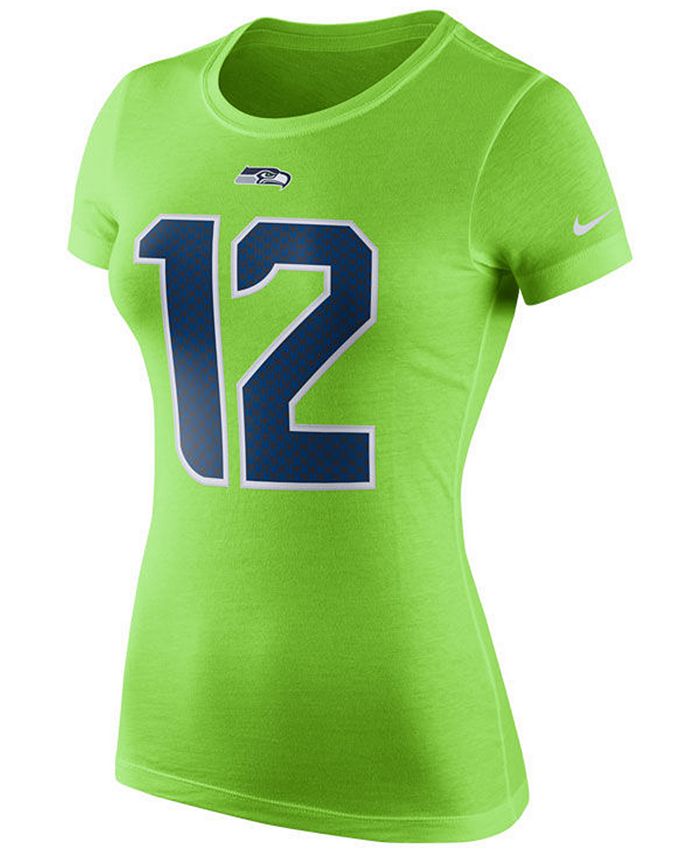Nike Women's Fan Seattle Seahawks Color Rush Player Pride T-Shirt - Macy's