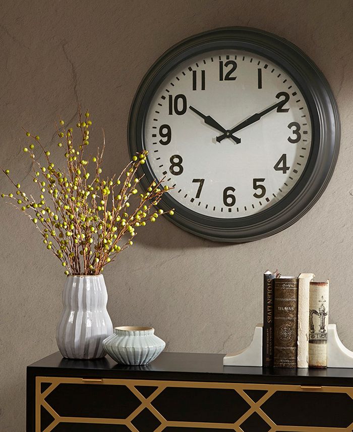 JLA Home Madison Park Lexington Metal Clock - Macy's