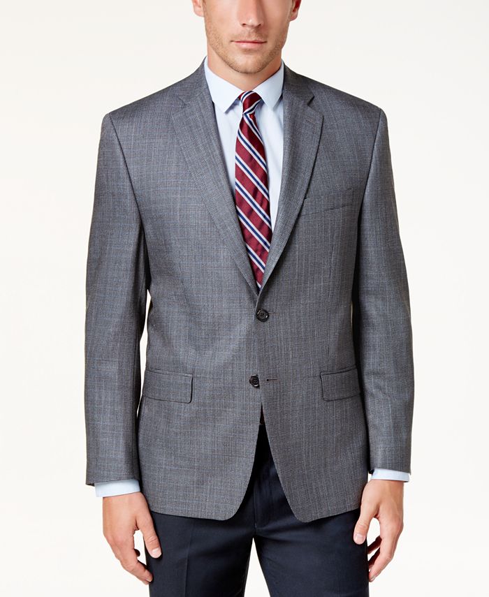Lauren Ralph Lauren Men's Big & Tall Classic-Fit Gray Micro-Check ...