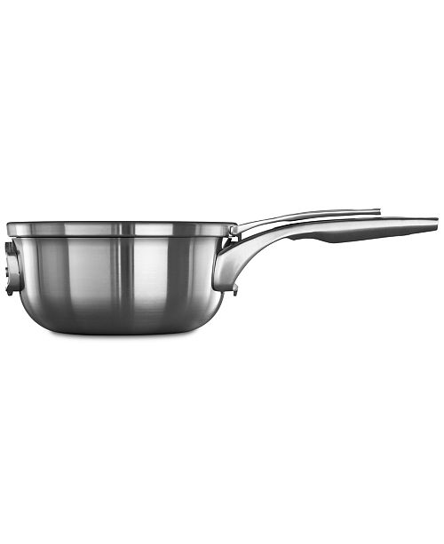 Calphalon Premier Space-Saving Stainless Steel 2.5-Qt. Chef's Pan & Lid ...