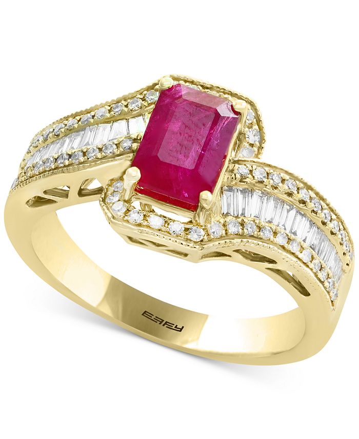 EFFY Collection Amoré by EFFY® Certified Ruby (1 ct. t.w.) & Diamond (1 ...