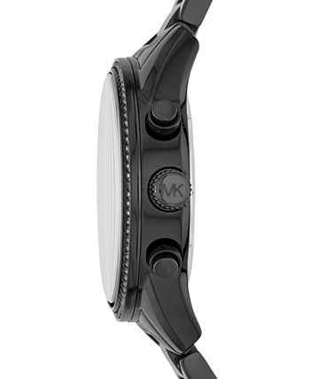 Michael Kors Women's Chronograph Ritz Black Stainless Steel Bracelet ...