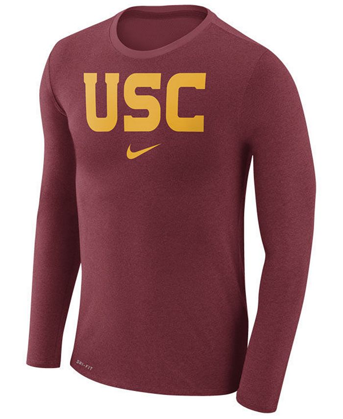 Nike Men's USC Trojans Marled Long Sleeve T-Shirt - Macy's