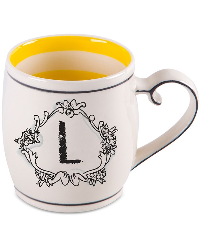 Home Essentials Katie and Mandy Monogram "L" Mug - Macy's