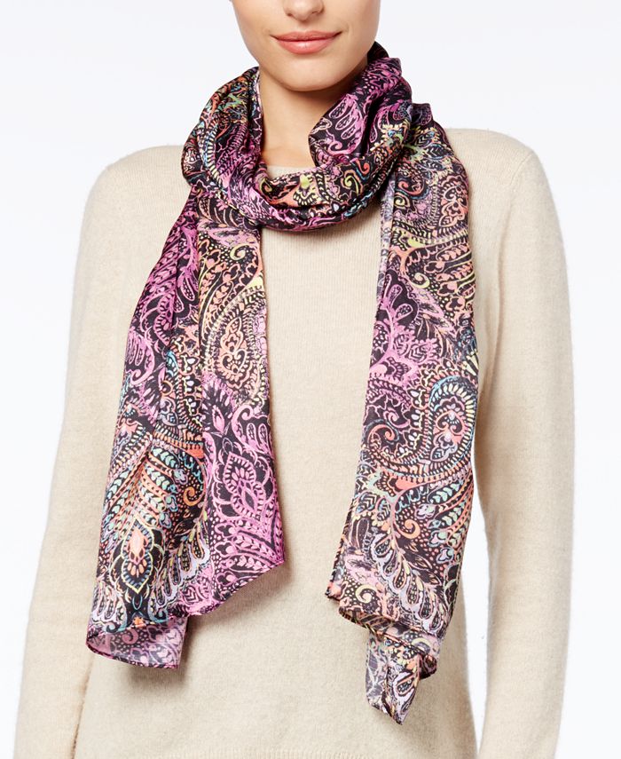 Echo Painted Paisley Scarf, Created for Macy's - Macy's