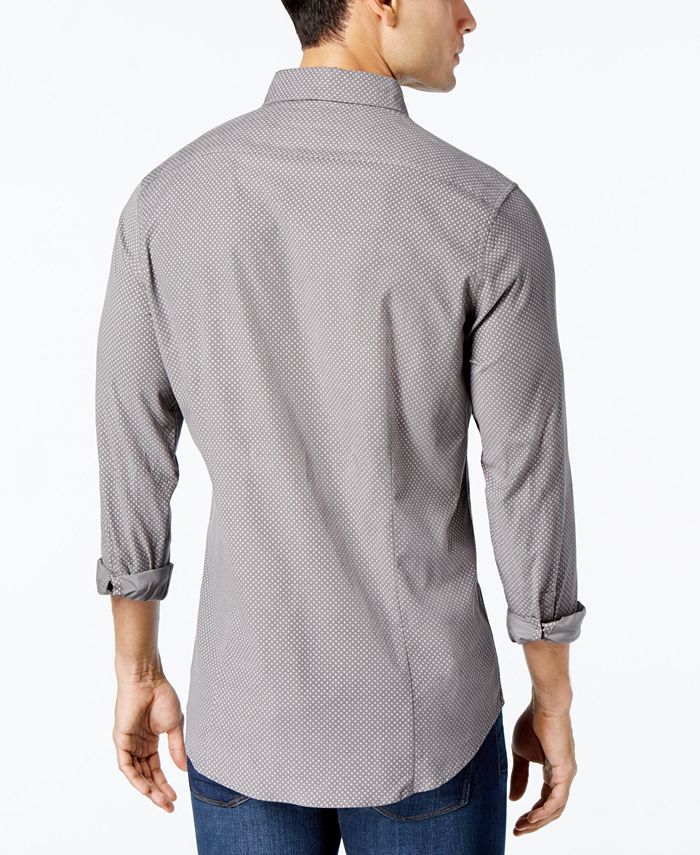Michael Kors Men's Rex Corduroy Slim-Fit Printed Shirt - Macy's