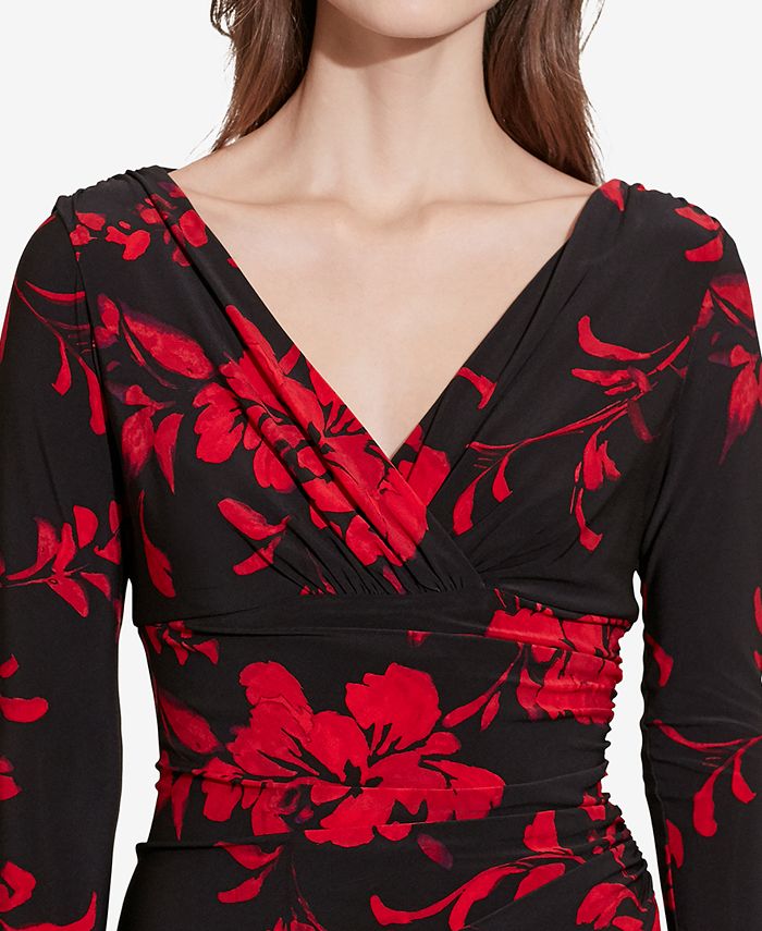 Lauren Ralph Lauren Printed Jersey Surplice Dress Macys