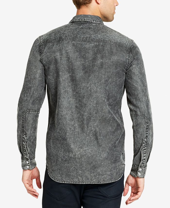 WILLIAM RAST Men's Black Wash Denim Shirt - Macy's