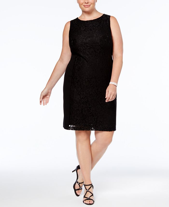 Nine West Plus Size Lace Sheath Dress - Macy's
