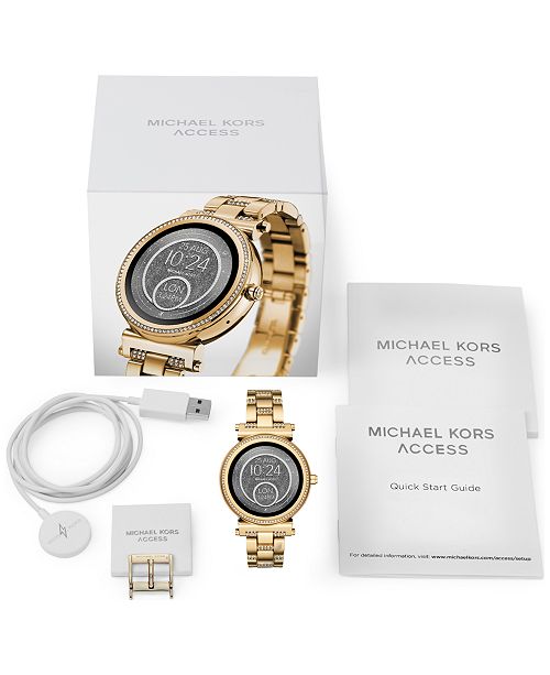 Michael Kors Access Women's Sofie Gold-Tone Stainless Steel Bracelet ...