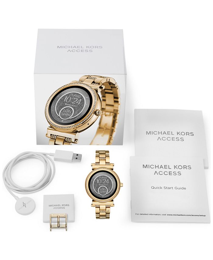 Michael Kors Access Women's Sofie Gold-Tone Stainless Steel Bracelet ...