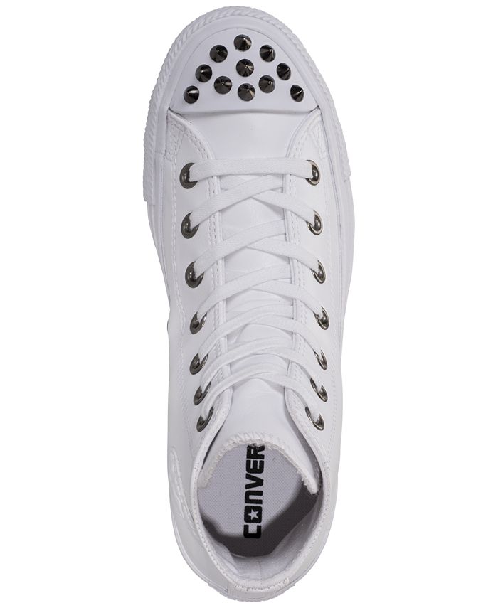Converse Women's Chuck Taylor High Top Stud Casual Sneakers from Finish ...
