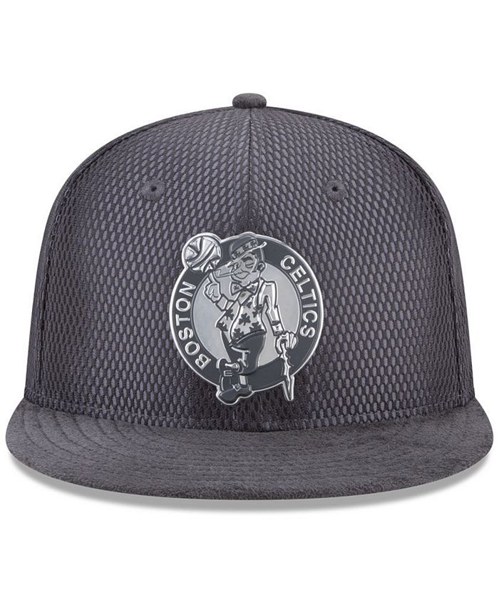 New Era Boston Celtics On-Court Graphite Collection 9FIFTY Snapback Cap ...