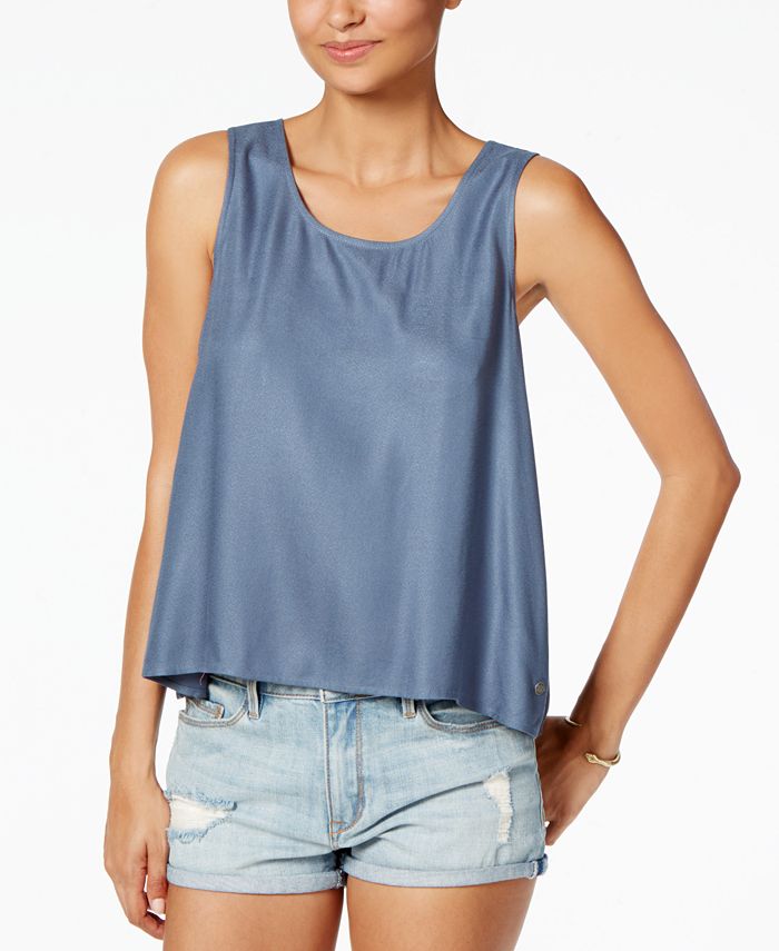 Roxy Juniors' Crochet-Back Tank Top - Macy's