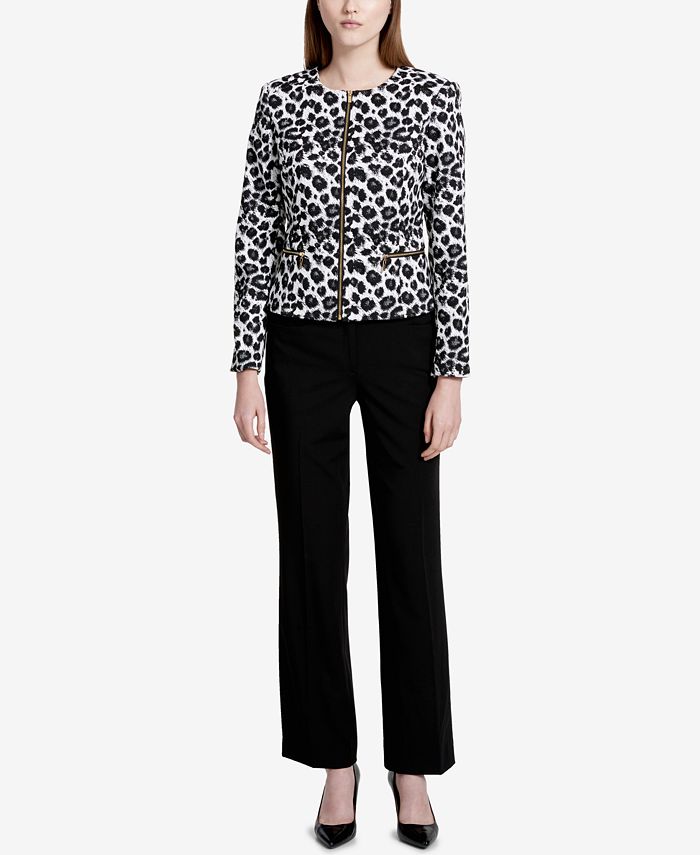 Calvin Klein Animal-Print Jacket - Macy's
