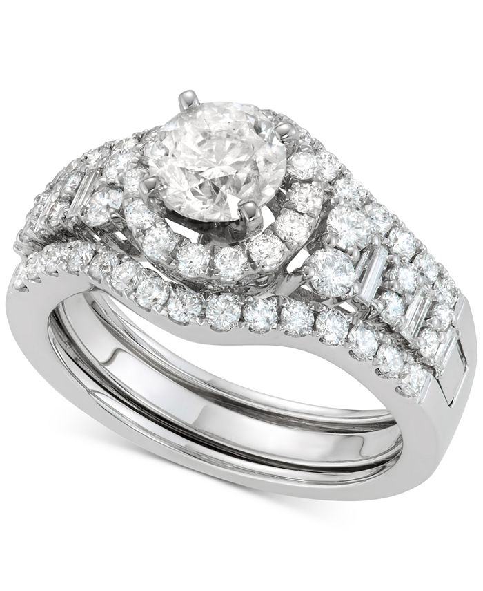 Centennial Diamond Halo Enhancer Bridal Set (2 ct. t.w.) in 14k White ...