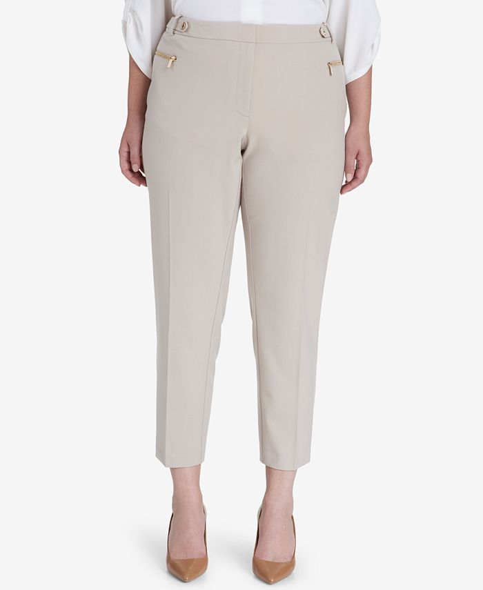 Calvin Klein Plus Size Straight Leg Ankle Pants Macys