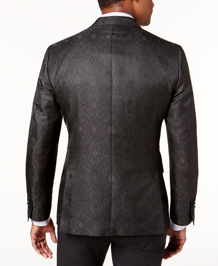 Tallia Men's Slim-Fit Black Brocade Dinner Jacket - Macy's