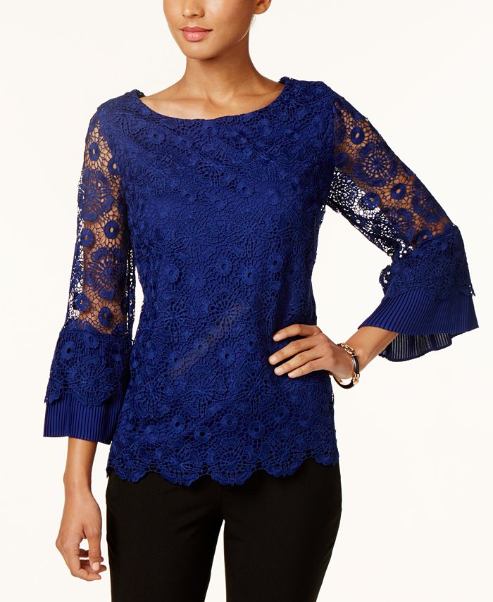 Charter Club Petite Lace Top, Created for Macy's - Macy's