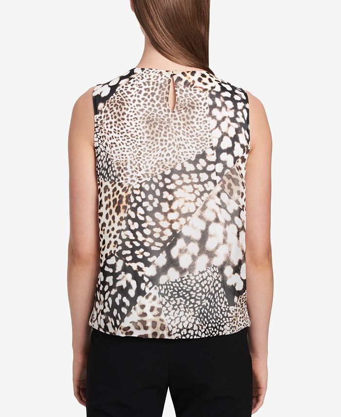 Calvin Klein Animal-Print Top - Macy's