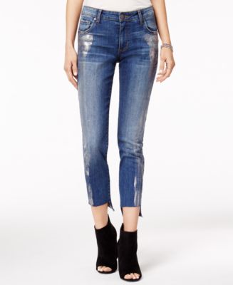 STS Blue Taylor Straight Leg with Silver Foil Detail Jeans - Macy's