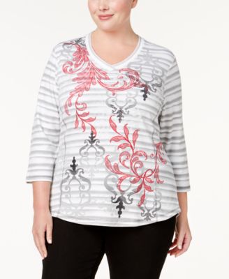 Karen Scott Plus Size Embellished Top, Created for Macy's - Macy's