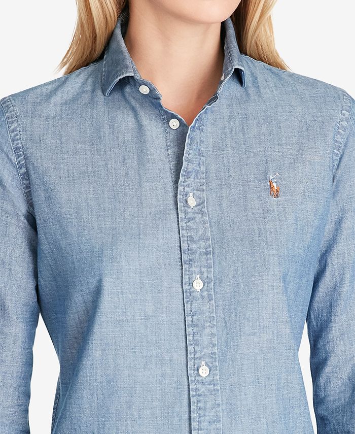 Polo Ralph Lauren Slim Fit Cotton Chambray Shirt Macys