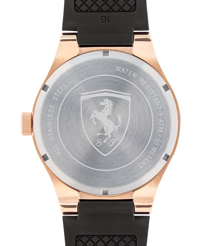 Ferrari LIMITED EDITION Men's Speciale Multi Black Silicone Strap Watch ...
