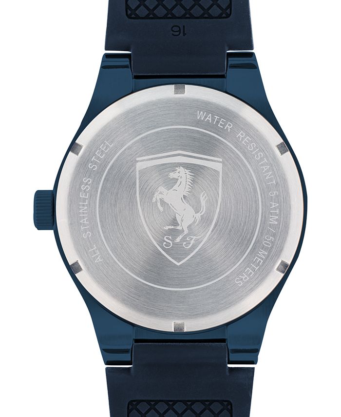 Ferrari LIMITED EDITION Men's Speciale Multi Blue Silicone Strap Watch ...