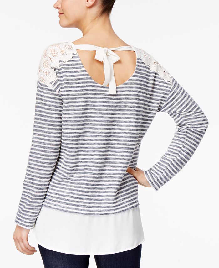 Style & Co Layered-Look Top, Created for Macy's - Macy's