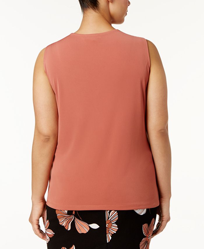 Nine West Plus Size Cowl-Neck Shell - Macy's