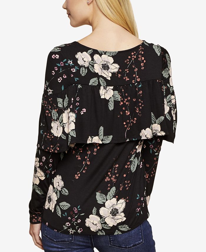 Jessica Simpson Maternity Floral-Print Nursing Top - Macy's