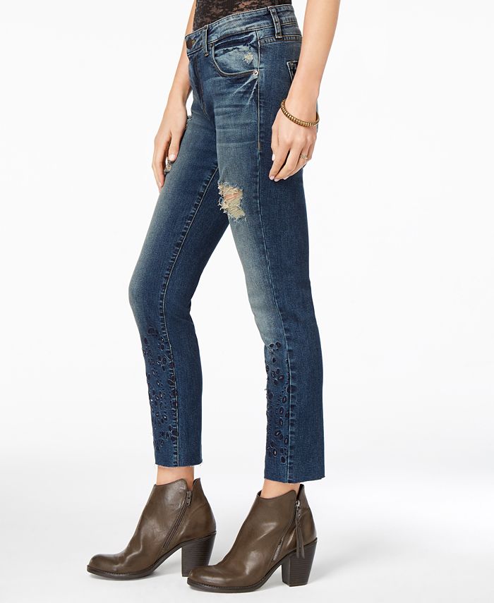 STS Blue Taylor Straight Leg with Eyelet Embroidery Detail Jeans - Macy's