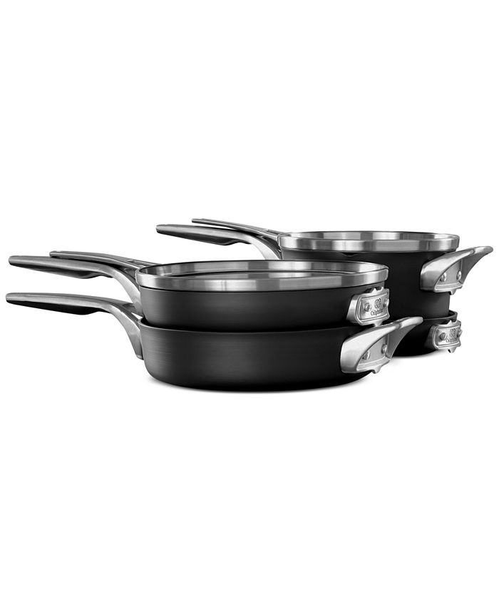 Calphalon Premier 6-Pc. Space-Saving Hard Anodized Non-Stick Cookware ...