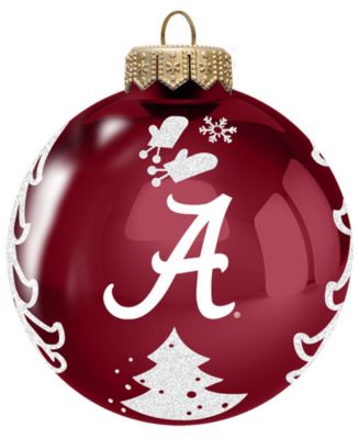 Memory Company Alabama Crimson Tide Glass Christmas Tree Ornament - Macy's