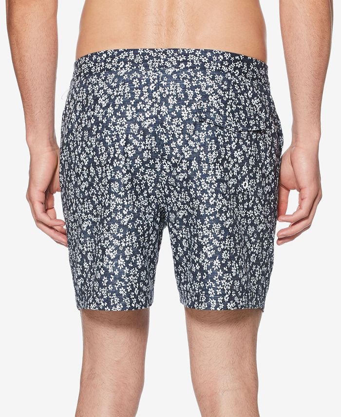 Original Penguin Men's Floral-Print Fixed Volley Swim Trunks - Macy's