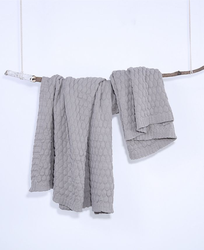 Berkshire Textured Diamond-Knit Throw - Macy's