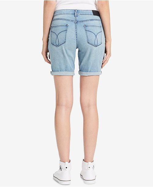 Calvin Klein Jeans Denim Bermuda Shorts & Reviews - Shorts - Women - Macy's
