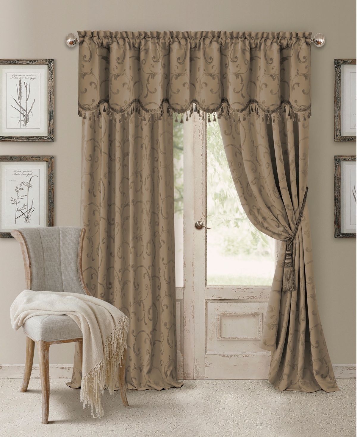 Click here for Elrene Home Fashions Mia Jacquard Scroll Blackout... prices