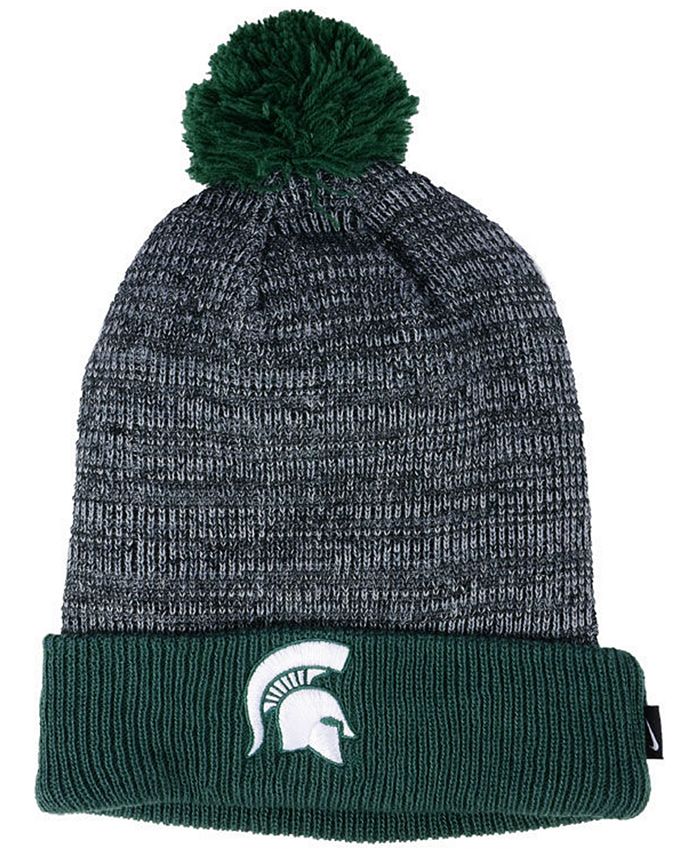 Nike Michigan State Spartans Heather Pom Knit Hat - Macy's